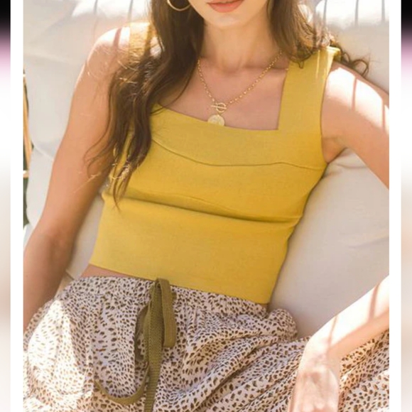Listicle | Tops | Nwt Listicle Large Brami Mustard Cami Top | Poshmark